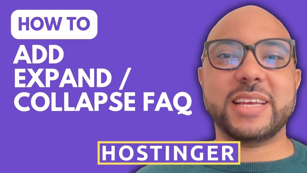 How To Add An Expandcollapse Faq Section In Hostinger Website Builder 8314